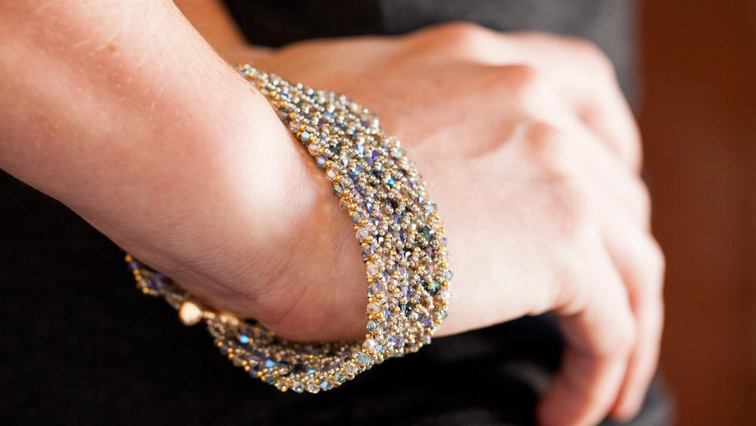 Crystal Cuff Bracelet by Liz Smith - Creativebug