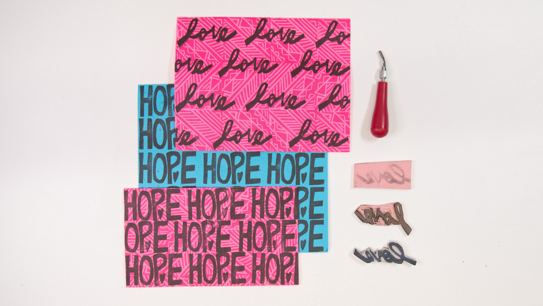Carve & Print: Words and Expressions by Sarah Matthews - Creativebug