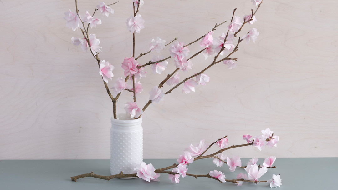 Make a Paper Cherry Blossom Branch by Mia Semingson of Two Hands ...