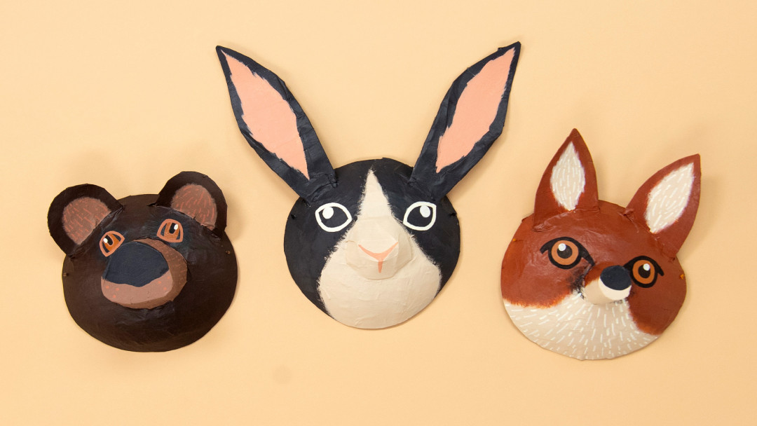 Make Paper Maché Animal Masks by Katrina Wheeler - Creativebug