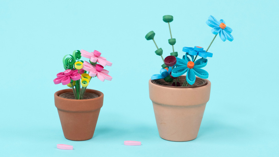 Paper Quill Mini Potted Flowers by Nikki Furlong - Creativebug