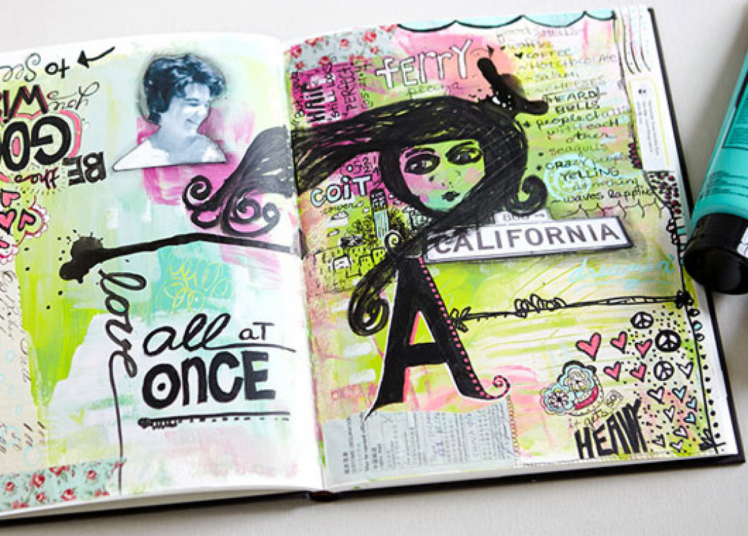 Art Journaling: Collage, Composition and Lettering by Dawn DeVries ...